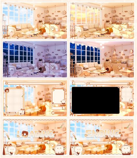 Vtuber向け背景素材配信背景全4色猫咪面包房Cat Bakery 柚子呀百货商店 BOOTH