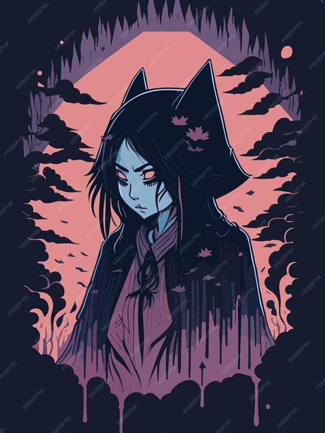 Premium Vector Scariest Ghost In Japanese Sadako Artwork Illustration