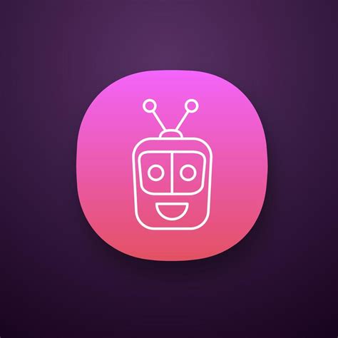 Chatbot App Icon Ui Ux User Interface Talkbot Modern Robot Square
