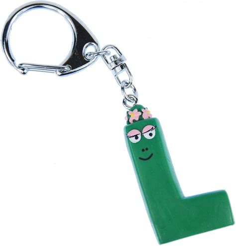 Miniblings L Barbapapa Lettre Porte clé Porte clés Vert Initiale Bijoux à la Mode Main I I