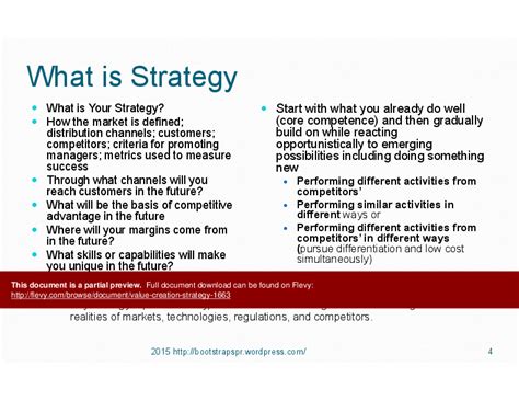 Value Creation Strategy Ppt Slide Deck