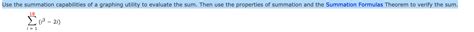 solved use the summation capabilities of a graphing utility
