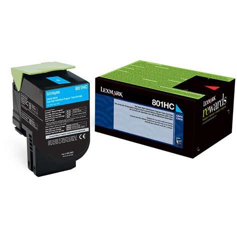 Lexmark CX410 CX510 Cyan High Yield Return Program 80C1HC0 B H
