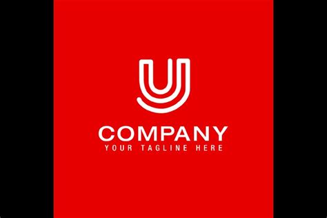 Initial Letter Uj Logo Line Design Template Vector