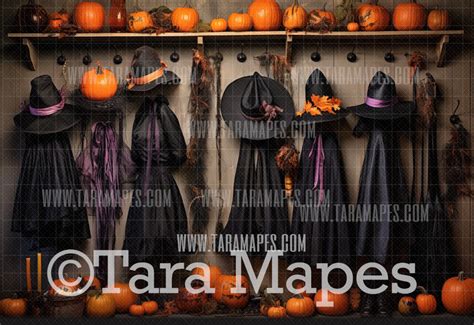 Witch Closet Digital Backdrop Witch Wardrobe Halloween Digital