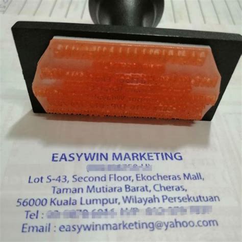 Rubber Stampcop Company Cop Nama Bank Cop Cop Biasa Cop Buku Shopee Malaysia