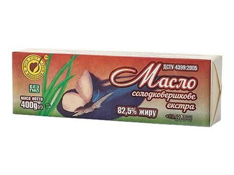 Масло солодковершкове екстра 82 5 жиру «Молочний Візит Масло сладкосливочное экстра 82 5
