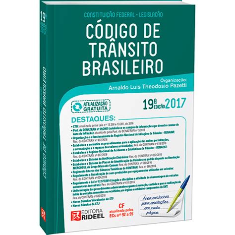 Livro Código De Trânsito Brasileiro No Shoptime