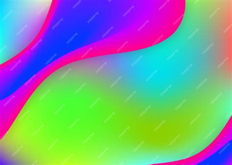 流動的な背景。明るい招待状、本のレイアウト。鮮やかなグラデーションメッシュ。モダンなトレンディなブレンドのホログラフィック3d背景。液体の動的