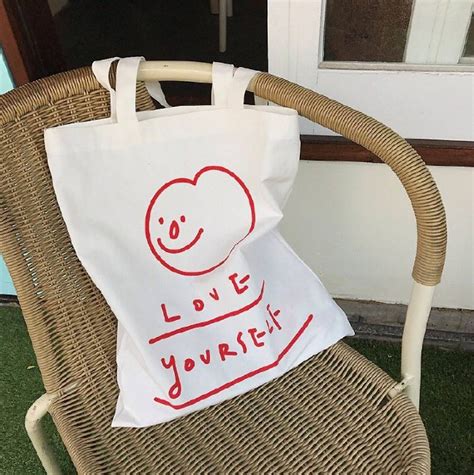 Sasim Love Yourself 帆布袋 環保袋 2色 Sasim Goods｜手提包手提袋人氣榜 Pinkoi