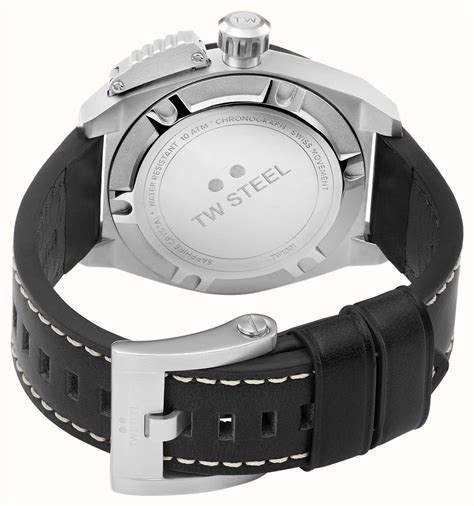 Tw Steel Canteen Small Seconds 42mm Black Dial Black Nubuck Leather
