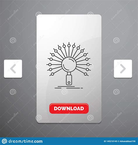 Data Information Informational Network Retrieval Line Icon In
