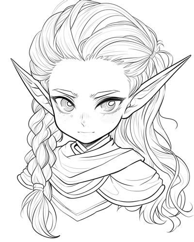 Printable Elf Coloring Pages