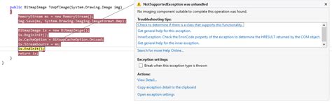 C Base64 Image To Wpf Image Source Error No Imaging Component