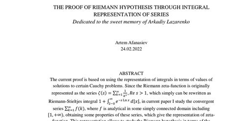 Another Proof Of The Riemann Hypothesis R Badmathematics