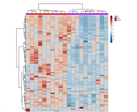 figure hierarchical clustering analysis heatmap of the uca red and