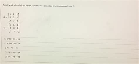 Solved Rewrite The System Of Equations In Matrix Form Find