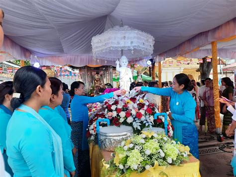 ဗိုလ်တထောင်ကျိုက်ဒေးအပ်ဆံတော်ဦးစေတီတော် ရင်ပြင်ရှိ ဗောဓိညောင်ပင်တွင် ၅၃ ကြိမ်မြောက် ညောင်ရေသွန