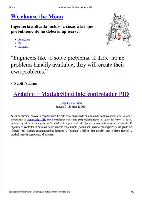 Pdf Arduino Matlab Simulink Controlador Pid Compress