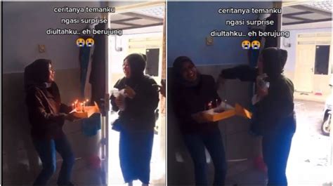 Kasih Kejutan Kue Ulang Tahun Ke Teman Wanita Syok Bajunya Tiba Tiba Terbakar