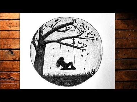 Kolay Karakalem Manzara Resmi Çizimi Easy Landscape Drawing YouTube