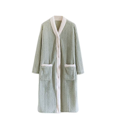 Bcresic Womens Fleece Robe Plush Fuzzy Bathrobe For Women Soft Warm