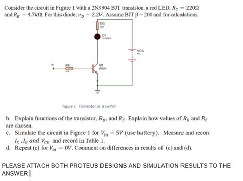 Solved Consider The Circuit In Figure 1 ﻿with A 2n3904 ﻿bjt