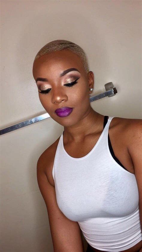 Bald Haircut Style And Makeup Inspiration For All You Daring Black