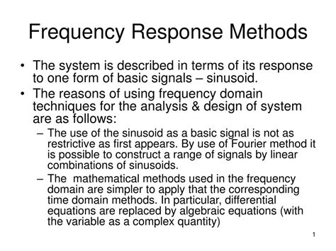 Ppt Frequency Response Methods Powerpoint Presentation Free Download Id 2756608