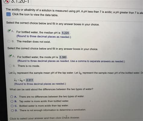 Solved The Acidity Or Alkalinity Of A Solution Is Measured