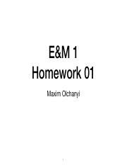 Mastering E M Homework Problems With Solutions And Visuals Course Hero