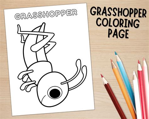 Grasshopper Craft Printable Template Insect Craft Activity