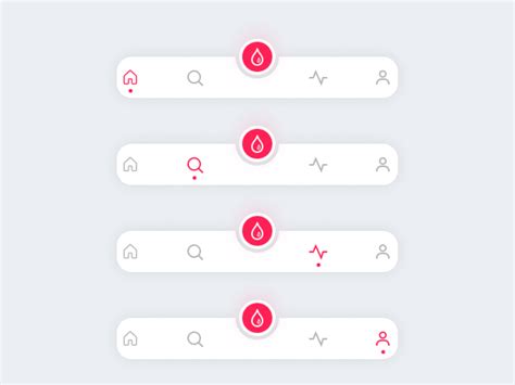 Bottom Navigation Bar UI Kit Navigation Bar Navigation Bar Design