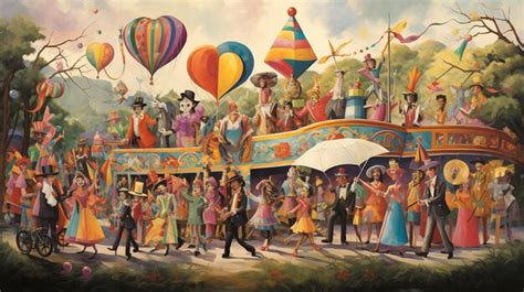 Premium Photo Carnival Parade Scene Banner