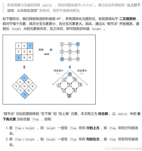 【hot100 Java】【搜索二维矩阵 Ii】 Csdn博客
