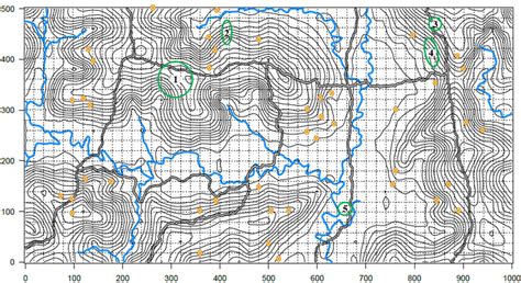 Yasuní Forest Dynamic Plot 50 Ha Topographical Map Showing Collection