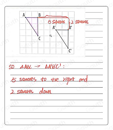 Solved Triangle Abc Is Translated To Triangle Abc Fill In The Gaps Below To Describe The