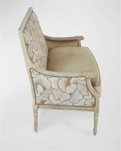 Massoud Shai Leather Settee Horchow