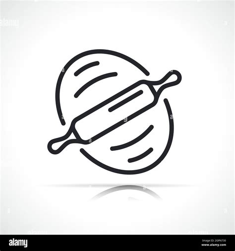 Bakery Or Dough Rolling Icon Stock Vector Image And Art Alamy