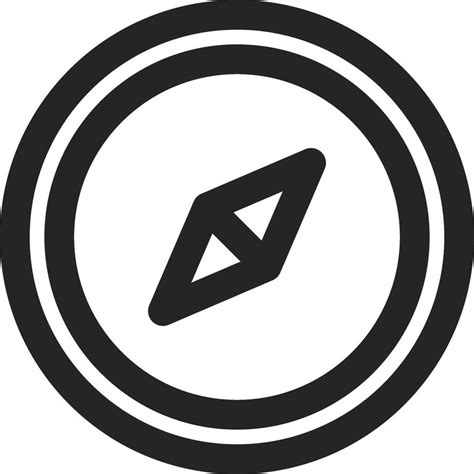 Rounded Stroke Compass Icon 55343575 Vector Art At Vecteezy