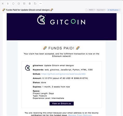 update gitcoin email designs · issue 563 · gitcoinco web · github
