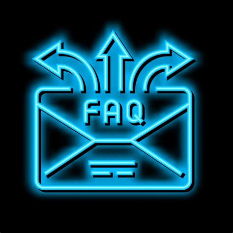 Faq Frequently Asked Questions Neon Glow Icon Illustration 20584498