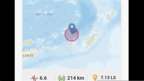 Gempa Magnitudo 6 6 Di Kepulauan Tanimbar Maluku Tak Timbulkan