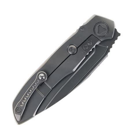 Microtech Anax Framelock Folding Knife Black Titaniumcarbon Fiber