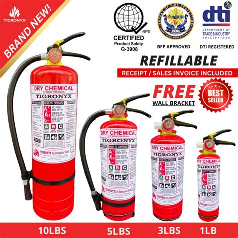 Fire Extinguisher ABC Dry Chemical 1LB 3LBS 5LBS 10LBS Lazada PH
