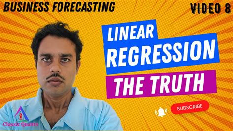 8 Simple Linear Regression Part 1 Theory Business Forecasting