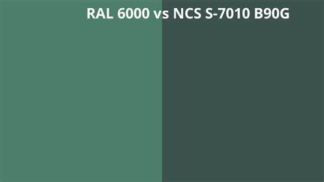 Ral 6000 Vs Ncs S 7010 B90g Ral Colour Chart Uk