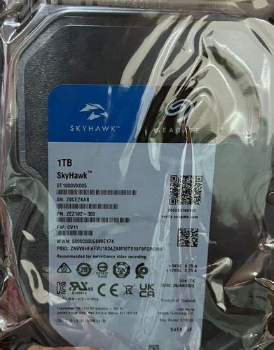 Black Seagate Skyhawk 1tb Surveillance Hard Disk at Rs 3065/piece in Jaipur