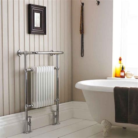 Reina Bronte Traditional Angled Towel Rail Valves Radiator Valves