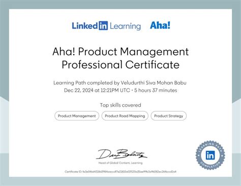 Veludurthi S On Linkedin Certificate Of Completion